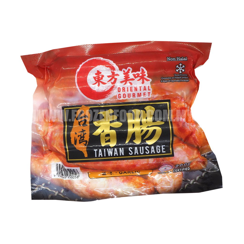 DOUBLE DRAGON TAIWAN SAUSAGE GARLIC (5) (225G) 台湾肠 (蒜) - Frozen Food ...