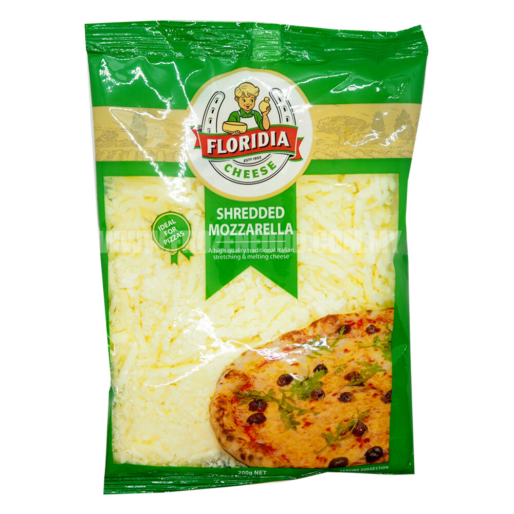 FLORIDIA SHREDDED MOZZARELLA CHEESE (200G) - Frozen Food Best Priced ...