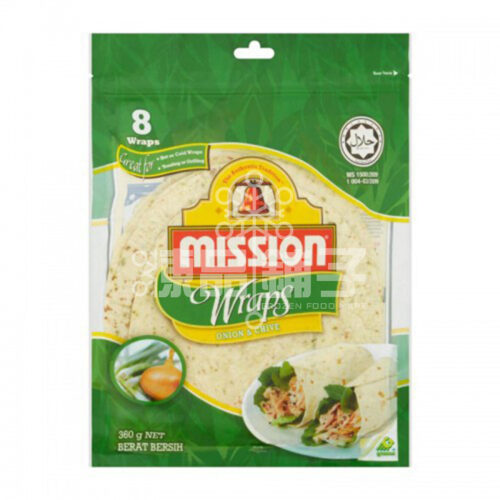 MISSION ONION & CHIVES WRAPS (8) (360G) - Frozen Food Best Priced Quality Delivery Ipoh, Perak ...