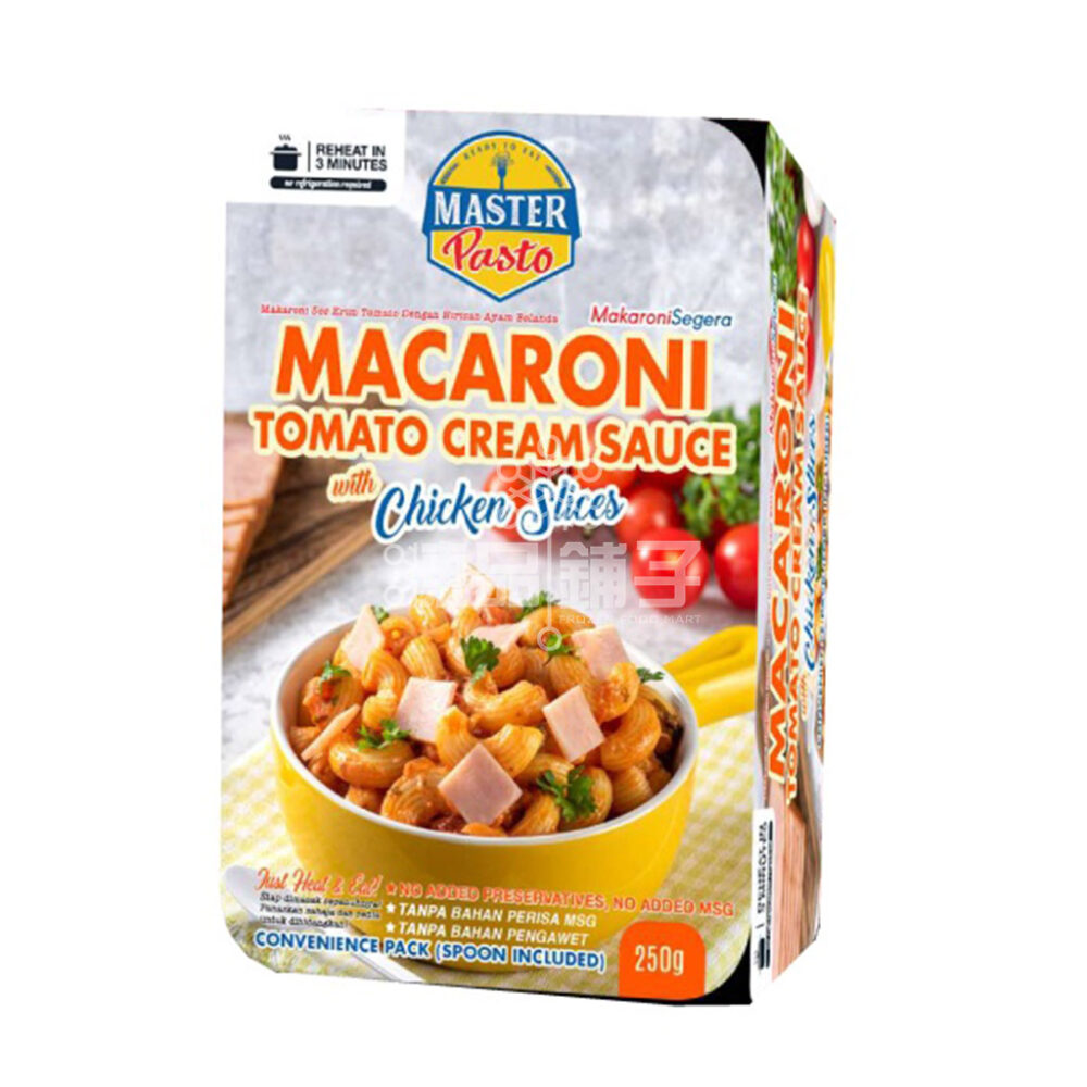 MASTER PASTO MACARONI TOMATO CREAM SAUCE WITH CHICKEN SLICES (250G ...