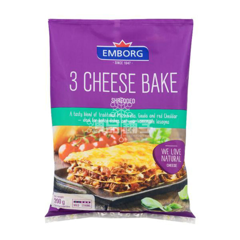 EMBORG 3 CHEESE BAKE SHREDDED (MOZZARELLA, GOUDA & RED CHEDDAR) (200G ...