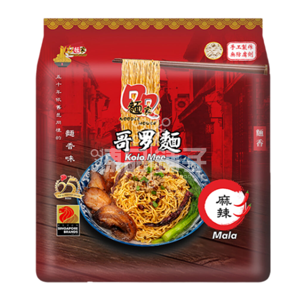 QQ NOODLE HOUSE KOLO MEE MALA 哥罗面-麻辣味 (5) (90G) - Frozen Food Best ...